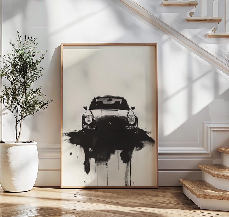 Vintage Porsche 911 Poster, Porsche Print, Classic Car Wall Art, Sports ...