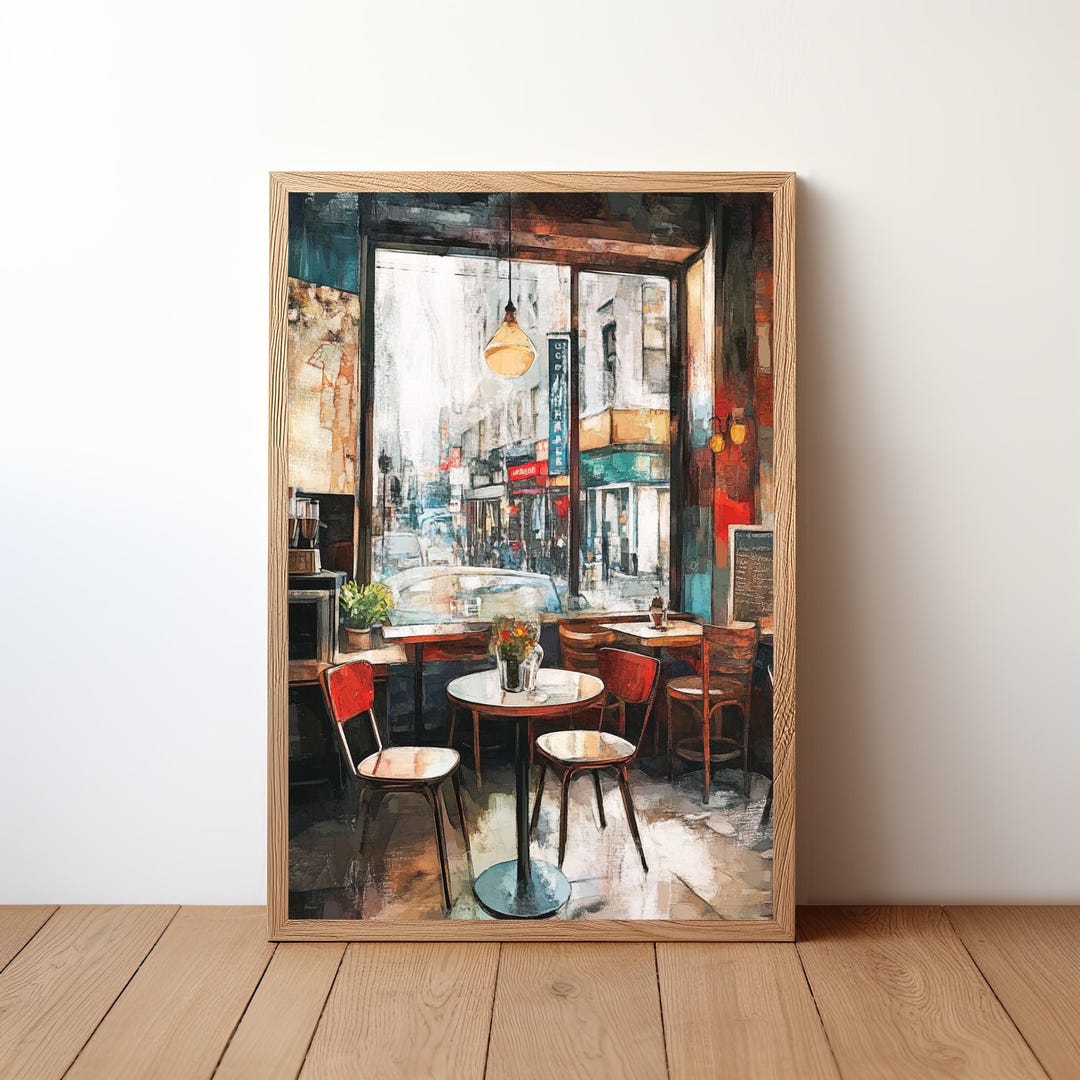 Cozy Cafe Poster - Coffee Lover Gift, Aesthetic Coffee Shop Wall Art ...