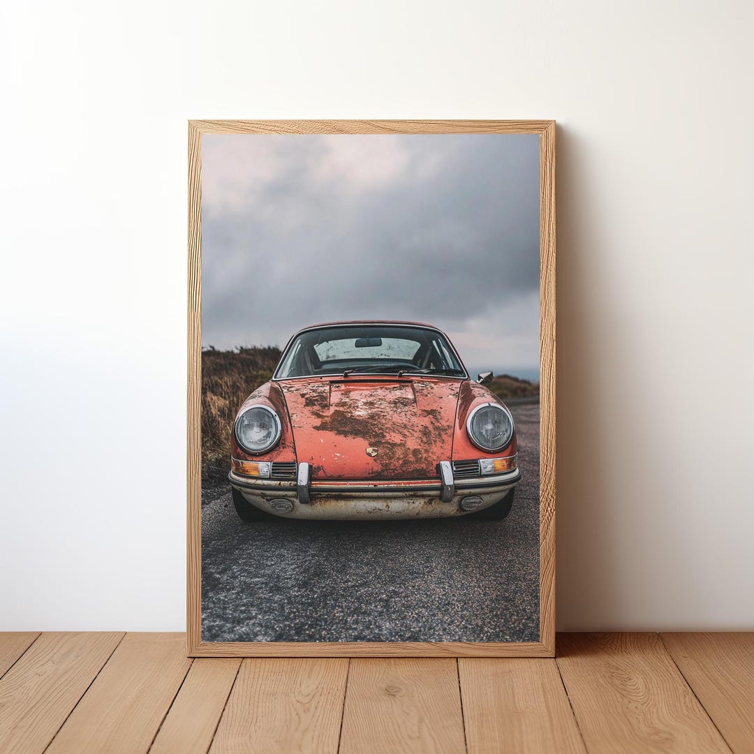 Vintage Porsche Poster, Porsche 911 Print, Classic Car Wall Art, Sports ...