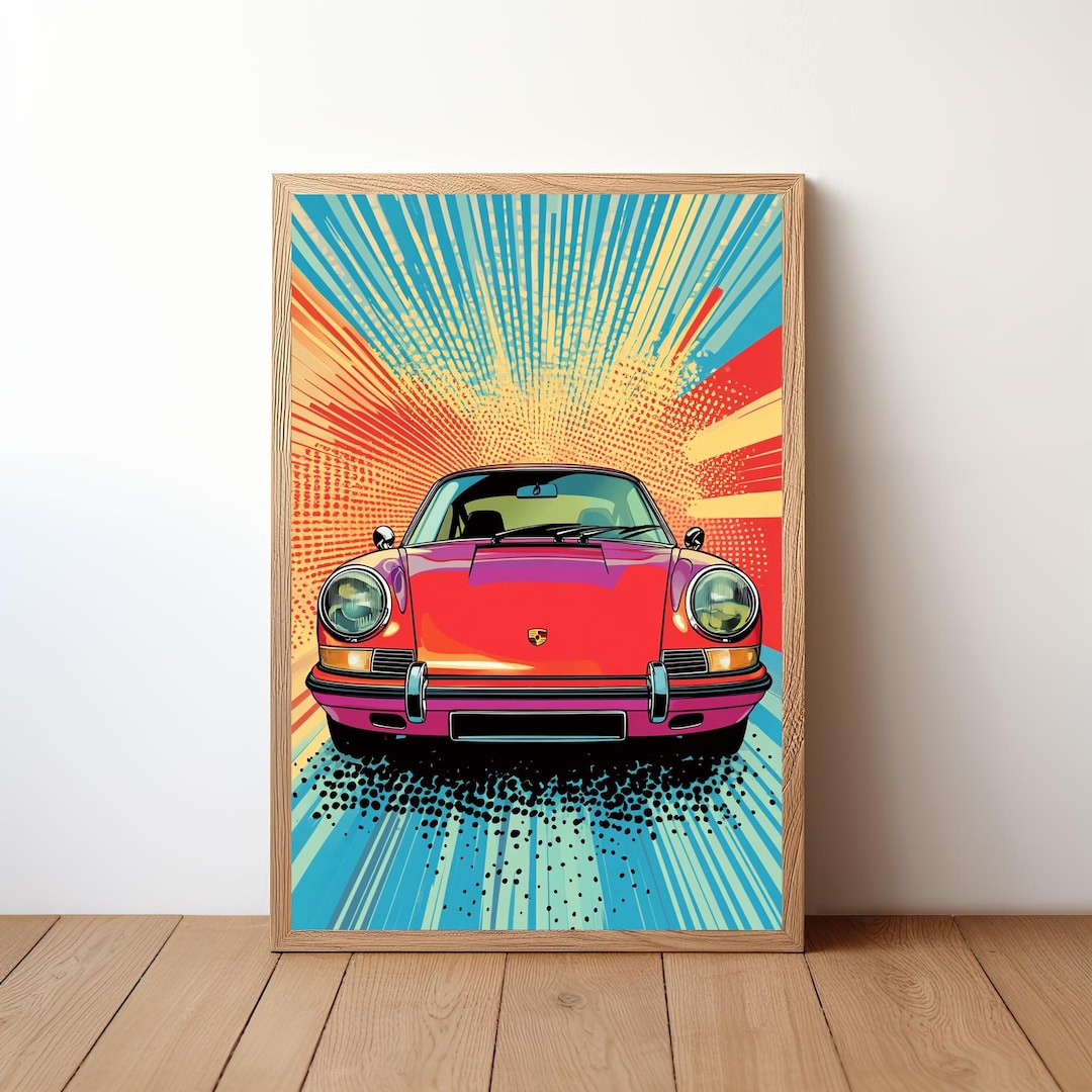 Vintage Porsche Poster, Porsche 911 Print, Classic Car Wall Art, Sports ...