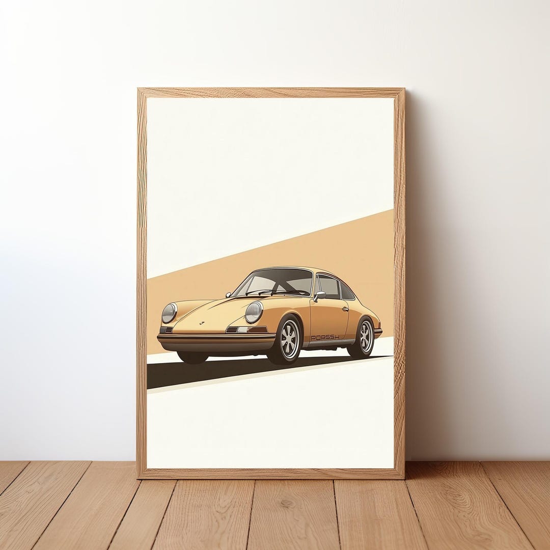 Vintage Porsche 911 Poster, Porsche Print, Classic Car Wall Art, Sports ...