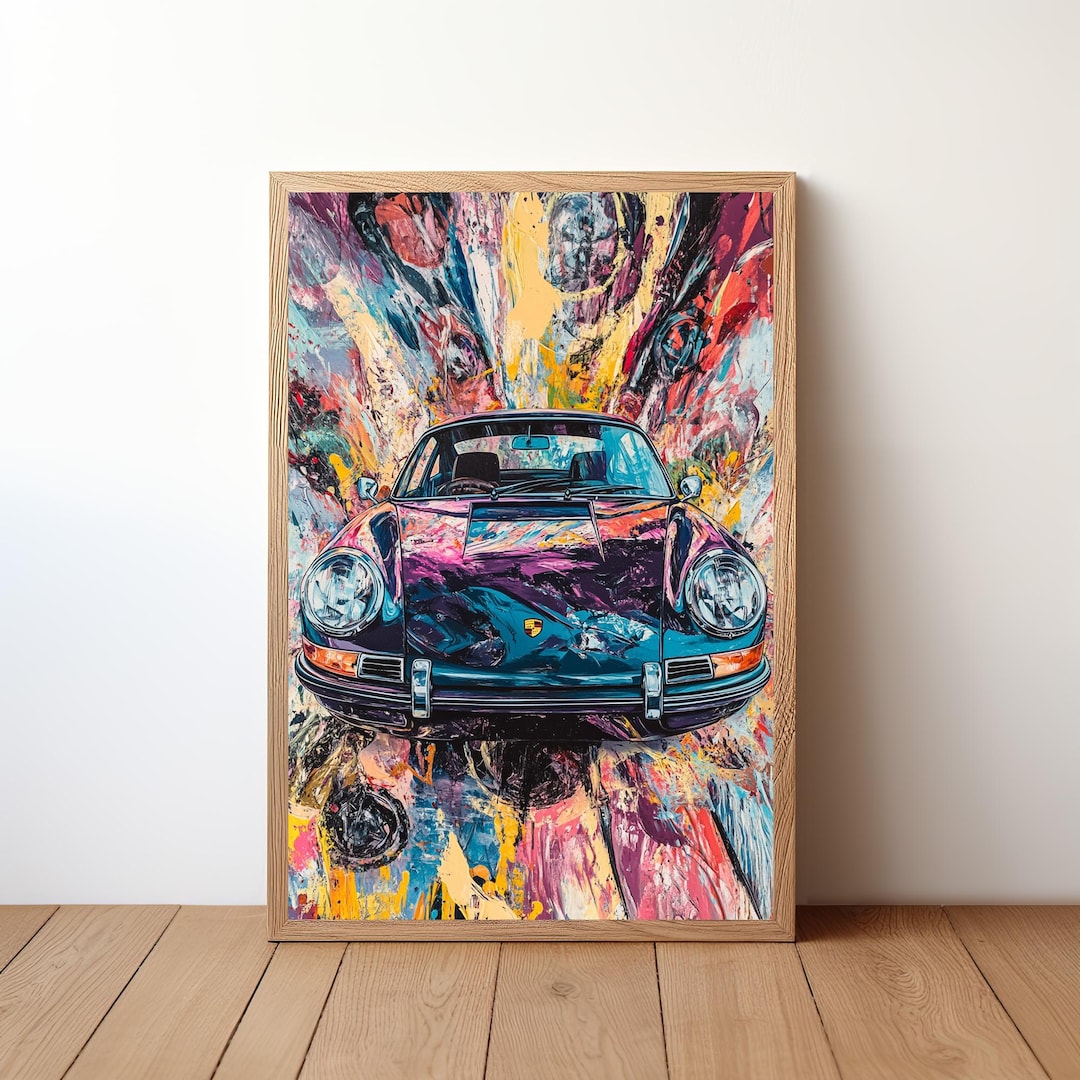 Vintage Porsche Poster, Porsche 911 Print, Classic Car Wall Art, Sports ...