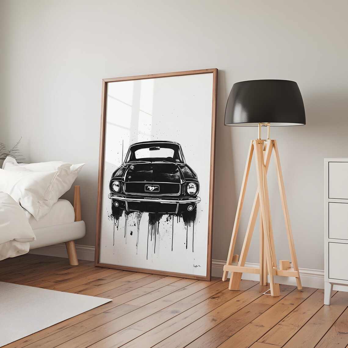 Vintage Ford Mustang Poster, Mustang Print, Classic Car Wall Art ...