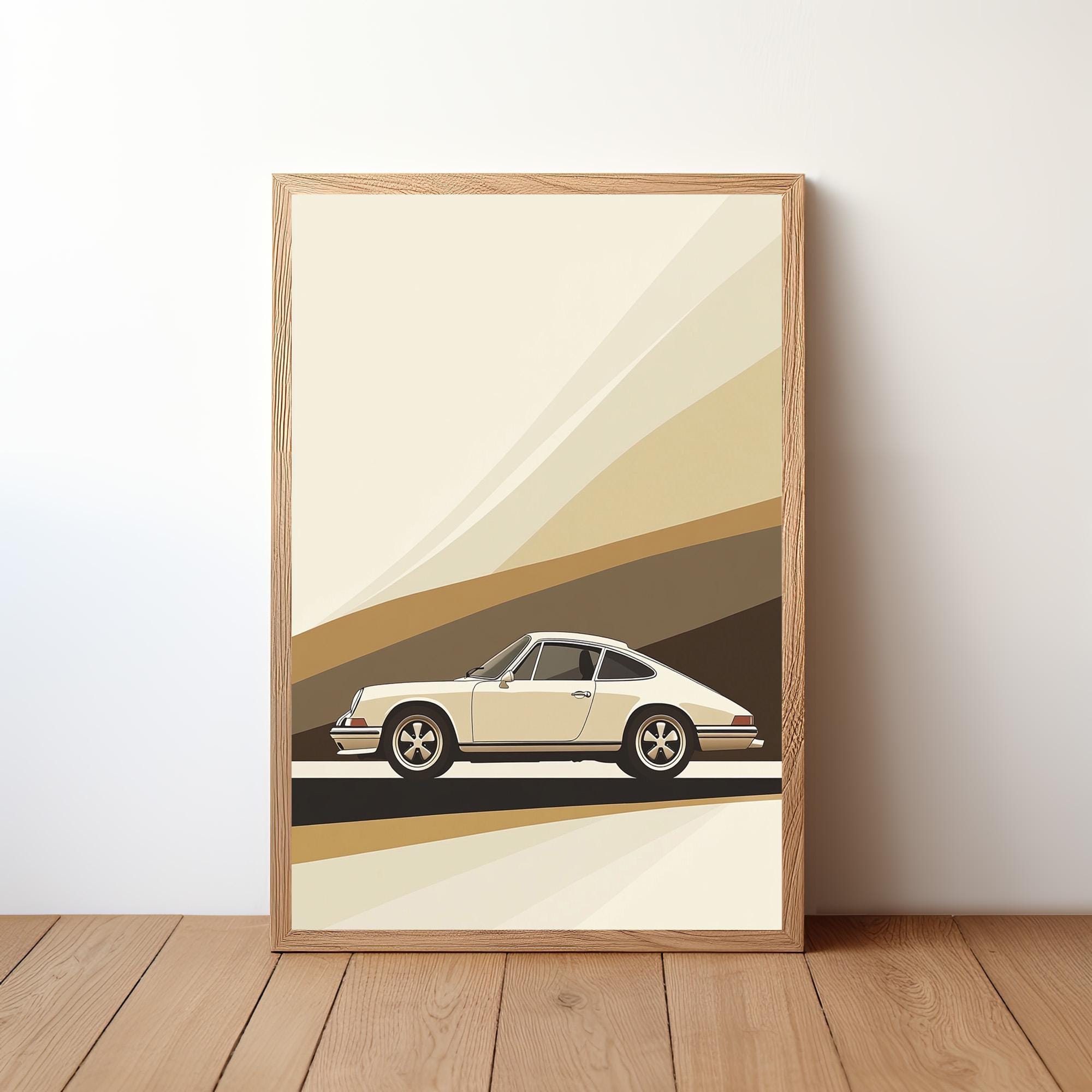 Vintage Porsche 911 Poster, Porsche Print, Classic Car Wall Art, Sports ...
