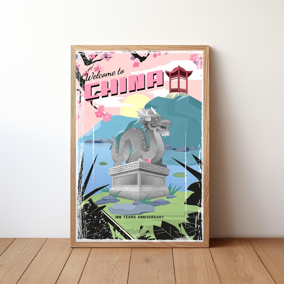 Welcome to China Travel Poster, Travel Poster, Travel Wall Art, Travel ...