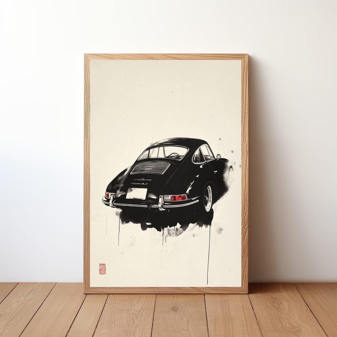 Vintage Porsche 356 Poster, Porsche Print, Classic Car Wall Art, Sports ...