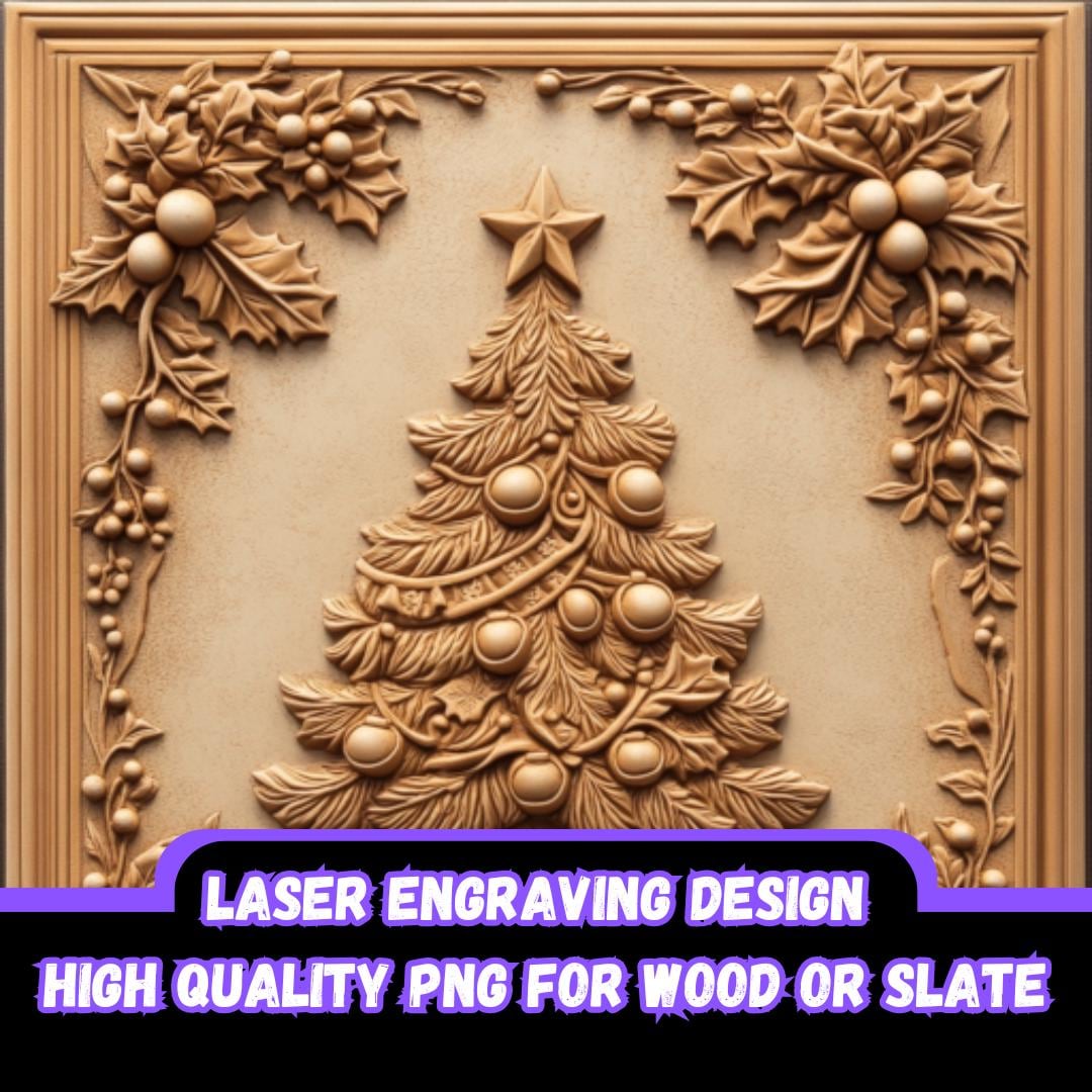 Christmas Tree - Laser Engraving File 3D Illusion PNG and Lightburn ...