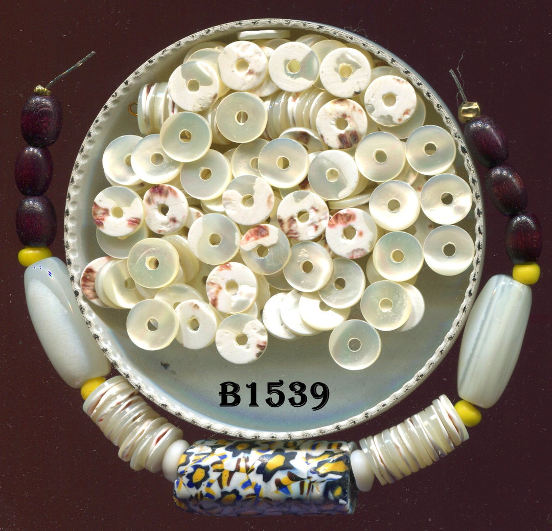 Mother of Pearl Beads, Heishe, Round, Vintage, B1539 - Etsy
