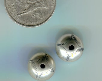 Navajo Sterling Silver Bench Made Stamped Beads, Exceptional Design ...