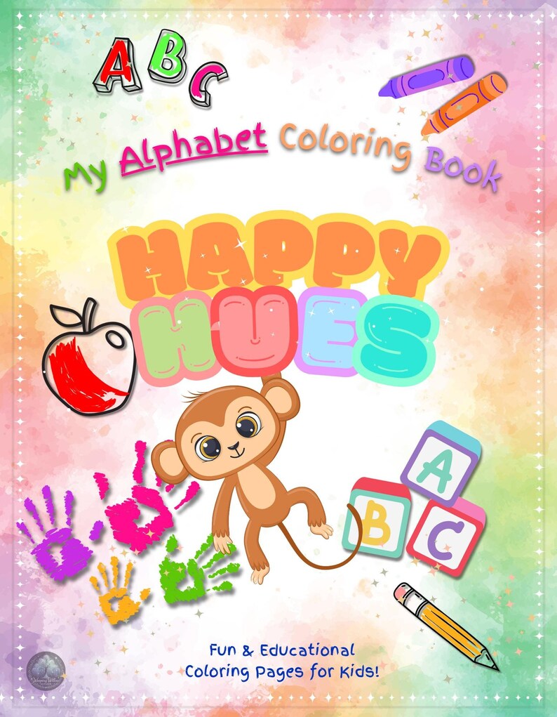 Alphabet Coloring Book for Kids Instant Download Printable - Etsy