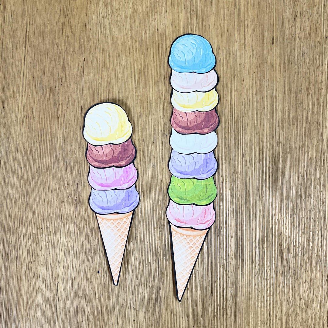 Cut and Glue Activity - Ice Cream Tower - Etsy
