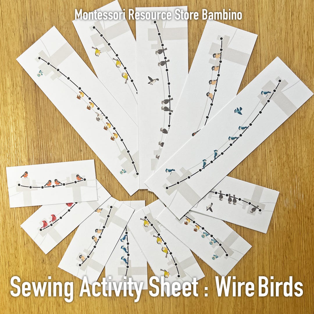 Sewing Activity Sheet : Wire Birds - Etsy
