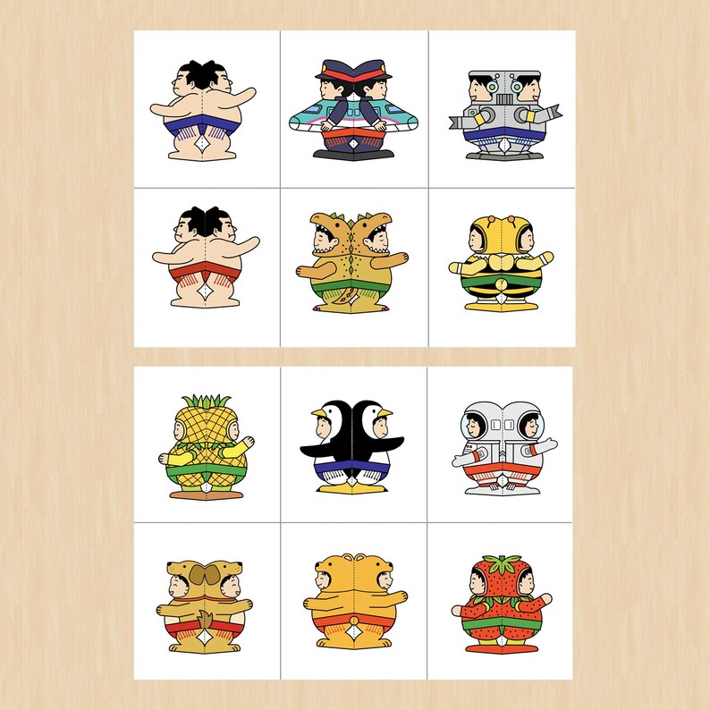 Japanese Paper Sumo Craft – Printable Make-and-play Activity - Etsy