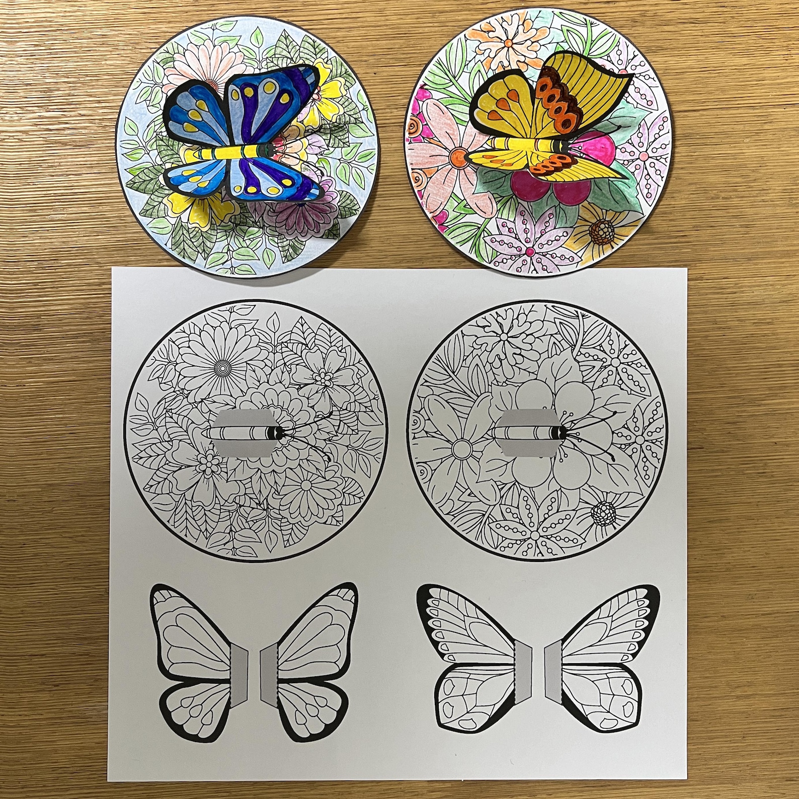 Pop-up Butterfly - Cut and Coloring Activity - Etsy