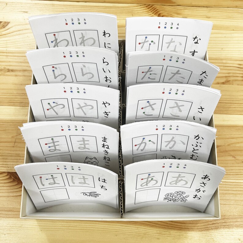 Hiragana and Coloring 50-sound Chart - Etsy