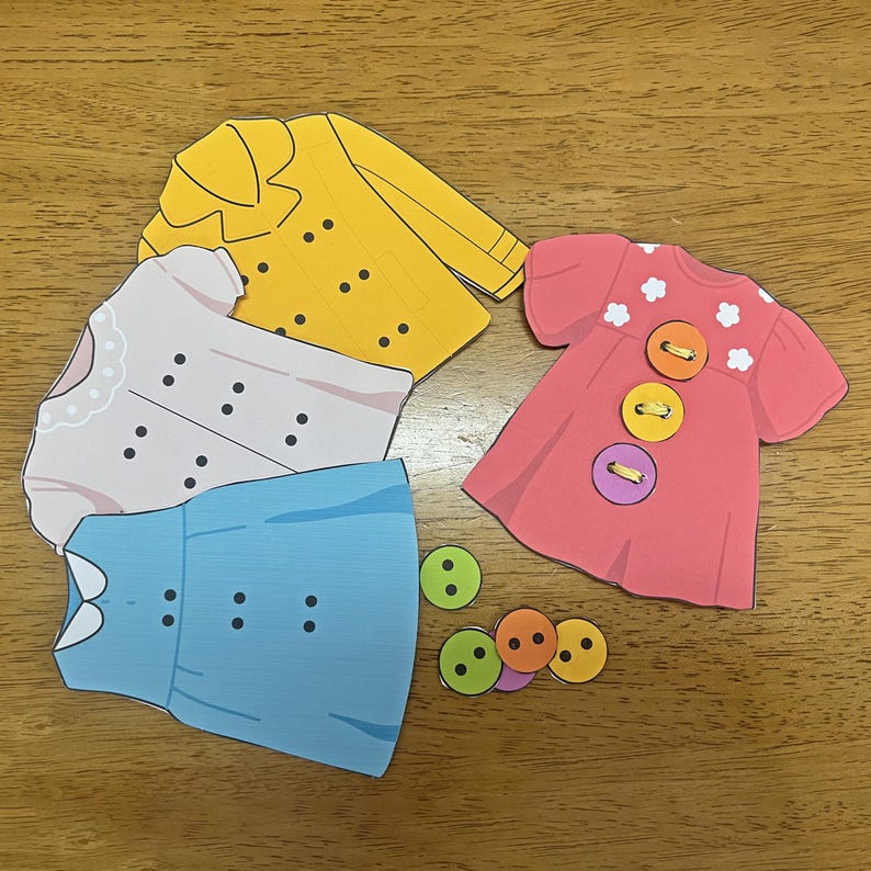 Sewing Activity: Adding Buttons to Clothes - Etsy
