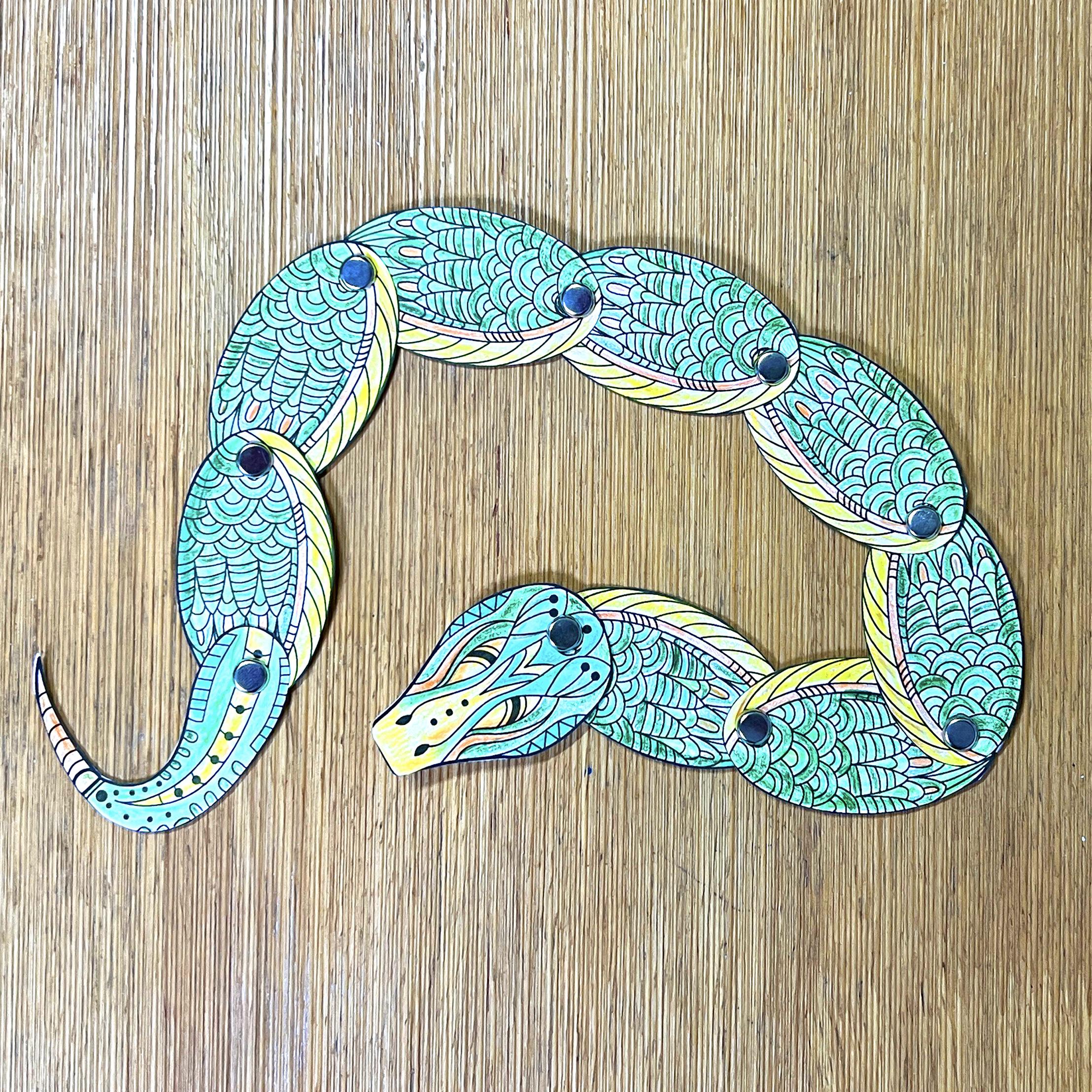 Cut & Color Split Pin Snake for Scissors and Coloring Skills. - Etsy
