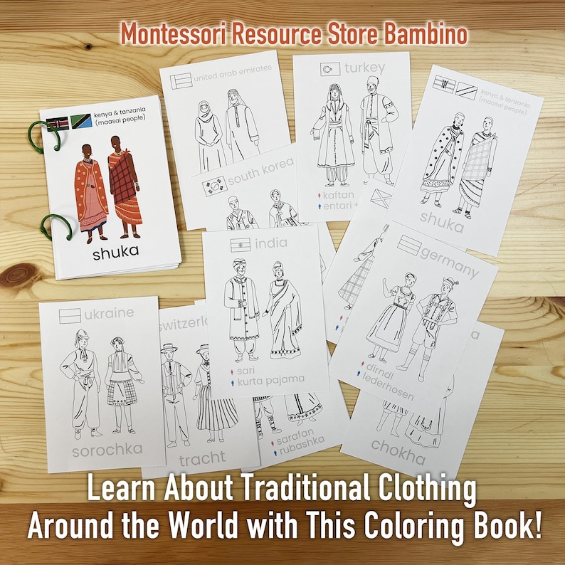 Learn About Traditional Clothing Around the World With This Coloring ...