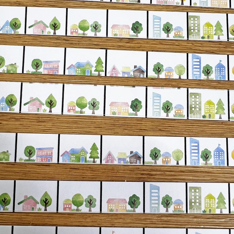 Simple Cutting Strips for Scissor Practice – Town Houses - Etsy