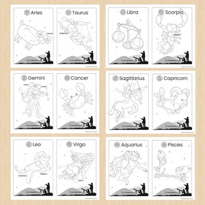 Sticker Activity Sheet - 12 Constellations - Etsy