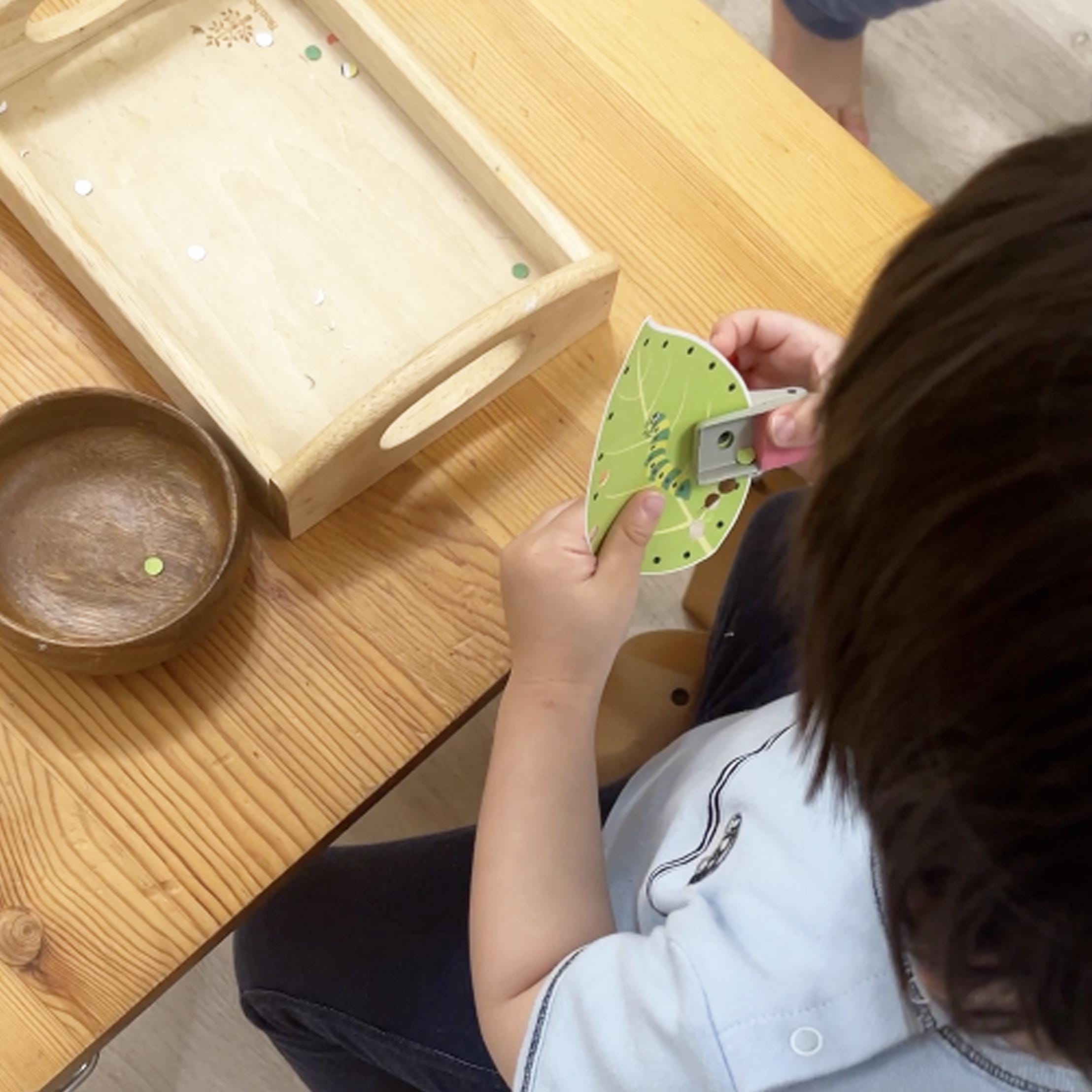 Fine Motor Bug-themed Leaf Punching Activity | Hole Punch Practice for ...