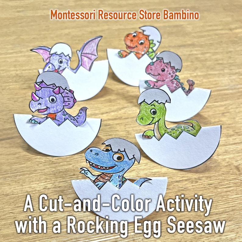 Dino Baby is Hatching！a Cut-and-color Activity With a Rocking Egg ...