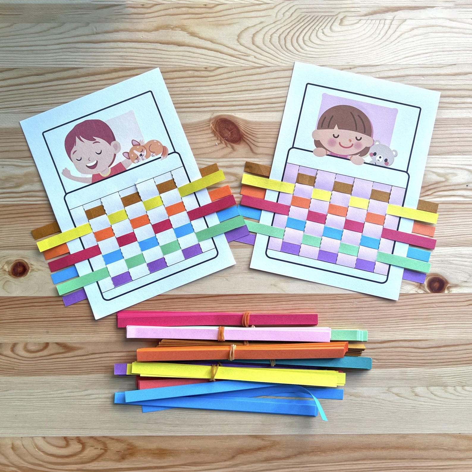 Colorful Quilt Paper Weaving Kit - Etsy