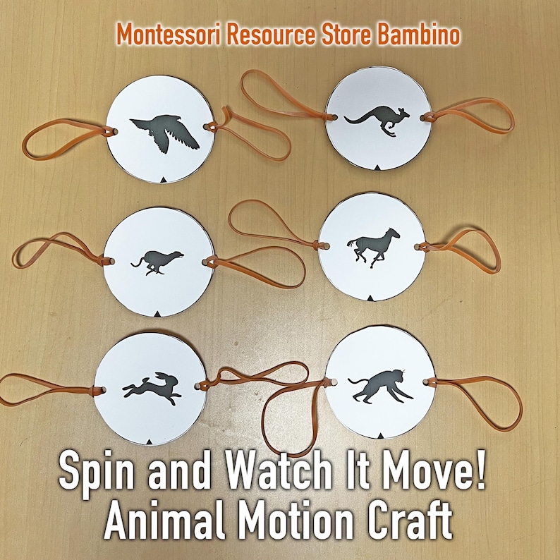 Spin and Watch It Move! Animal Motion Craft - Etsy