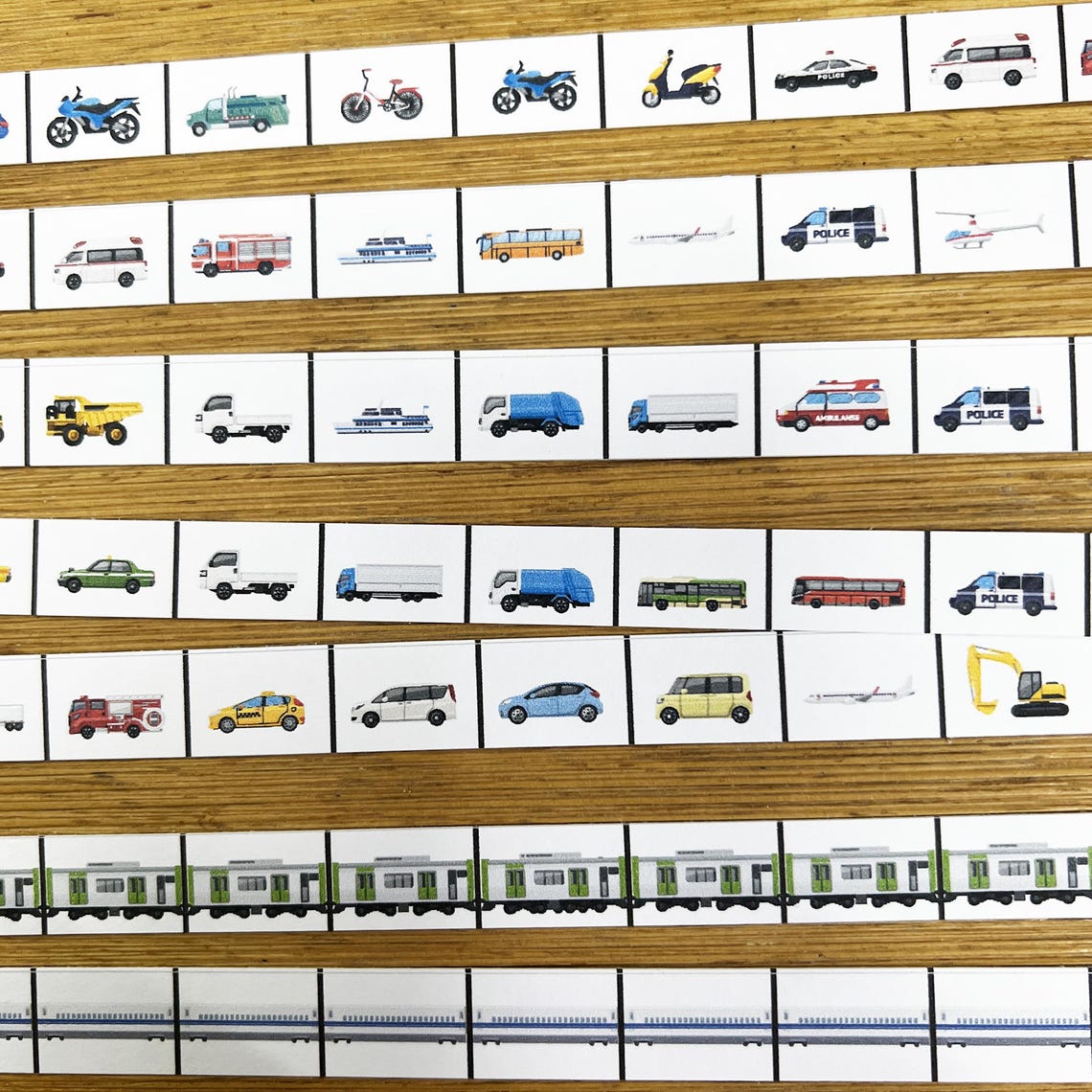 Simple Cutting Strips for Scissor Practice (vehicles) - Etsy