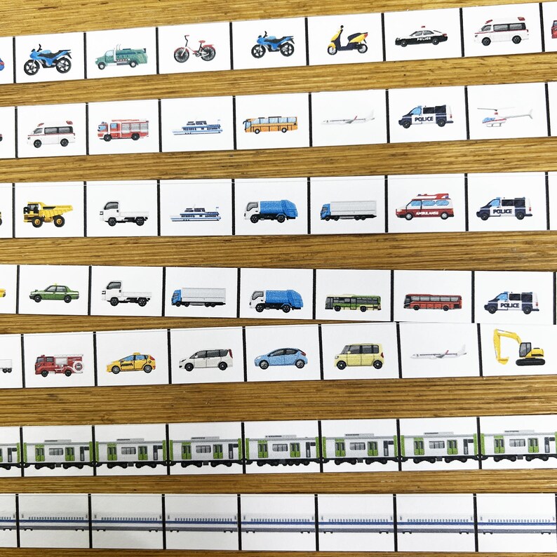 Simple Cutting Strips for Scissor Practice (vehicles) - Etsy