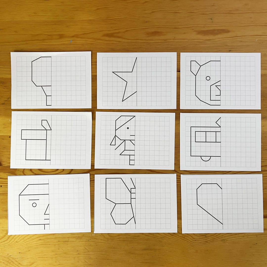 Symmetry Drawing Learning Material - Etsy