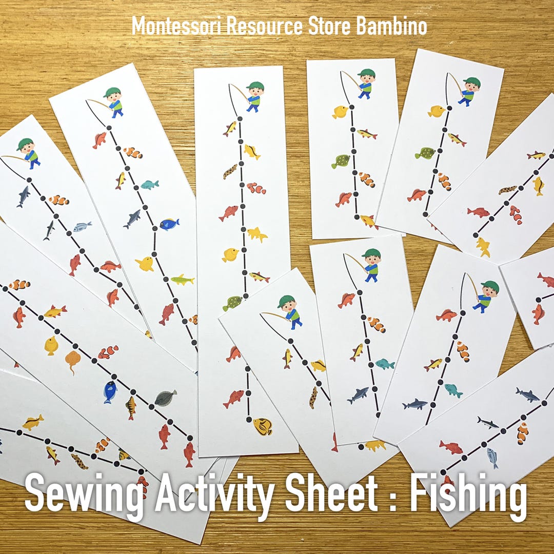 Sewing Activity Sheet : Fishing - Etsy