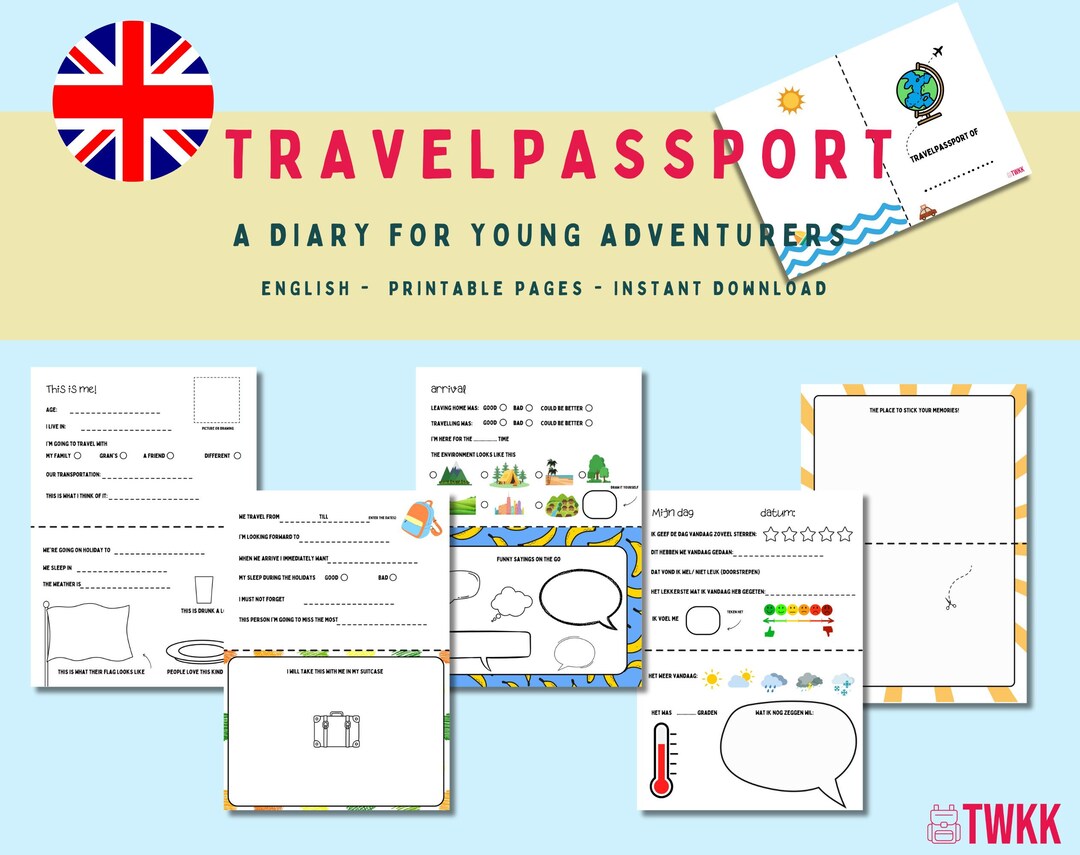Printable Passport for Adventures Children - Etsy