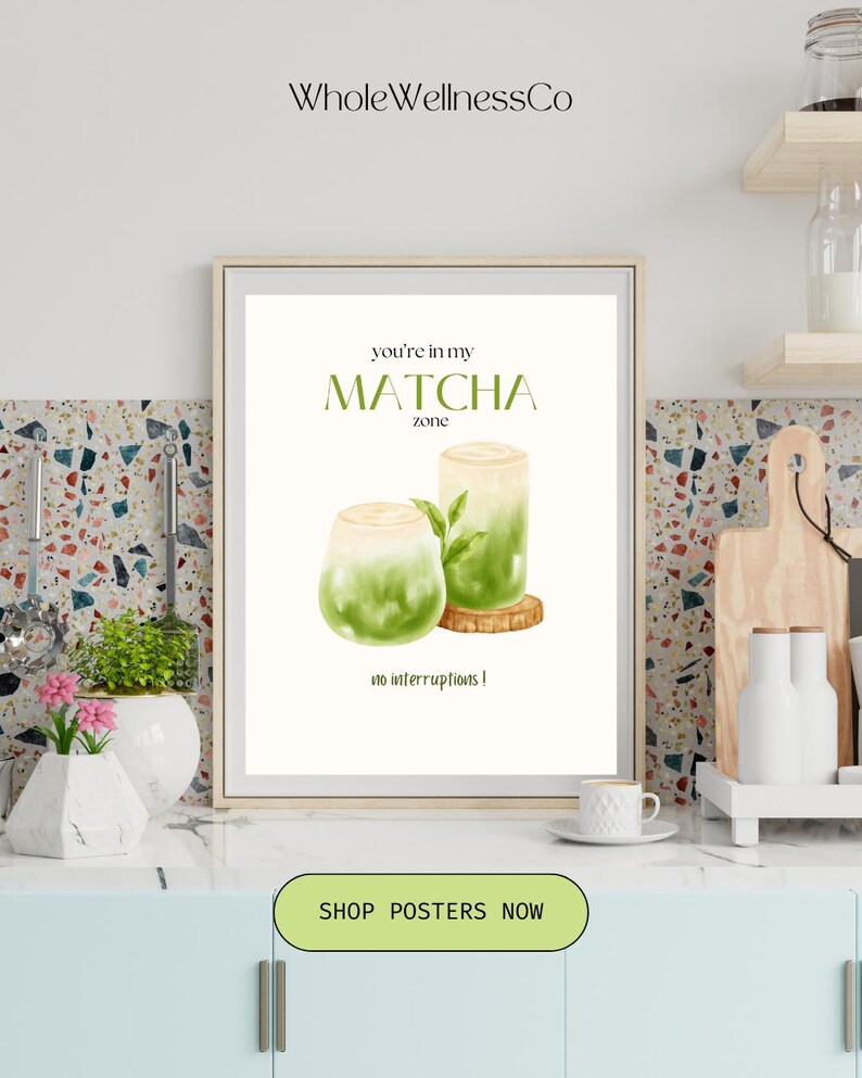 Matcha & Coffee Bar Wall Art | Aesthetic Café Prints | Digital Download ...