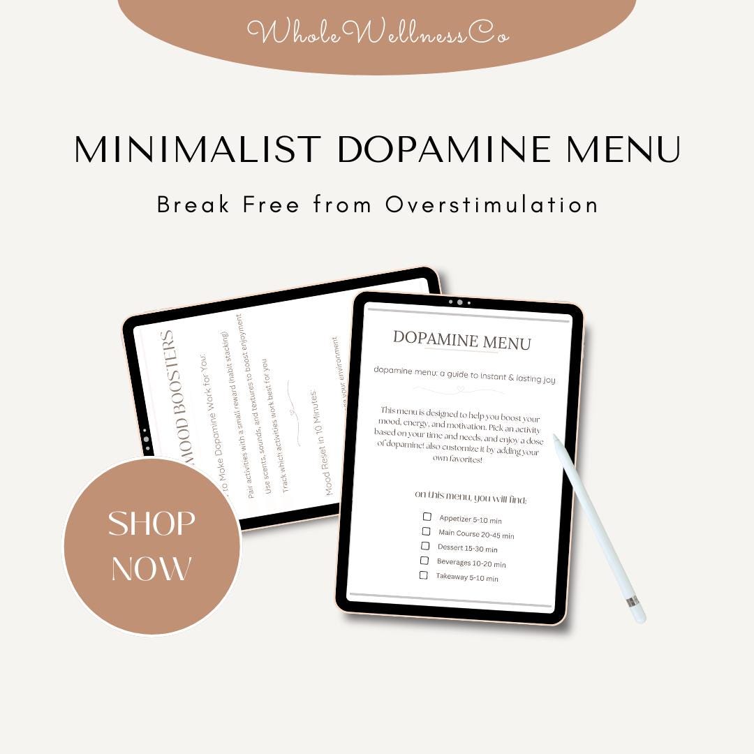 Minimalist Dopamine Menu | Simple Dopamine Detox Guide | Mindful Living ...