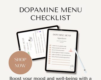 Dopamine Menu Checklist | Self-care Planner | ADHD & Mental Health Tool ...