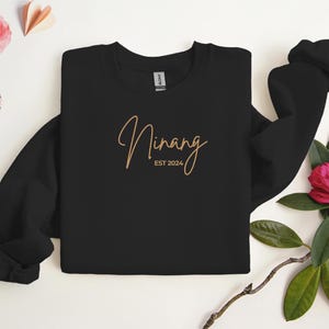 Personalized Godmother Sweatshirt: Ninang Gift, Custom Sleeve Names - Etsy