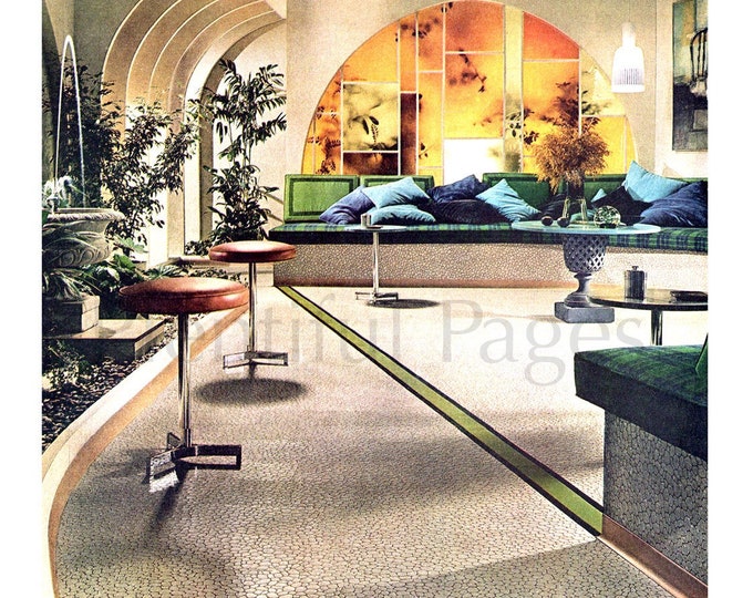 1964 Kentile Vinyl Floors Vintage Ad, 1960's Decor, Advertising Art ...