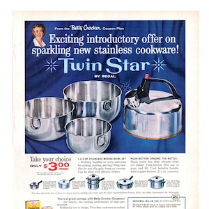 1961 Regal Twin Star Cookware Vintage Ad, Advertising Art, Magazine Ad ...