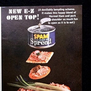 1965 Spam Ad, Vintage Magazine Print, Advertising Art - Etsy