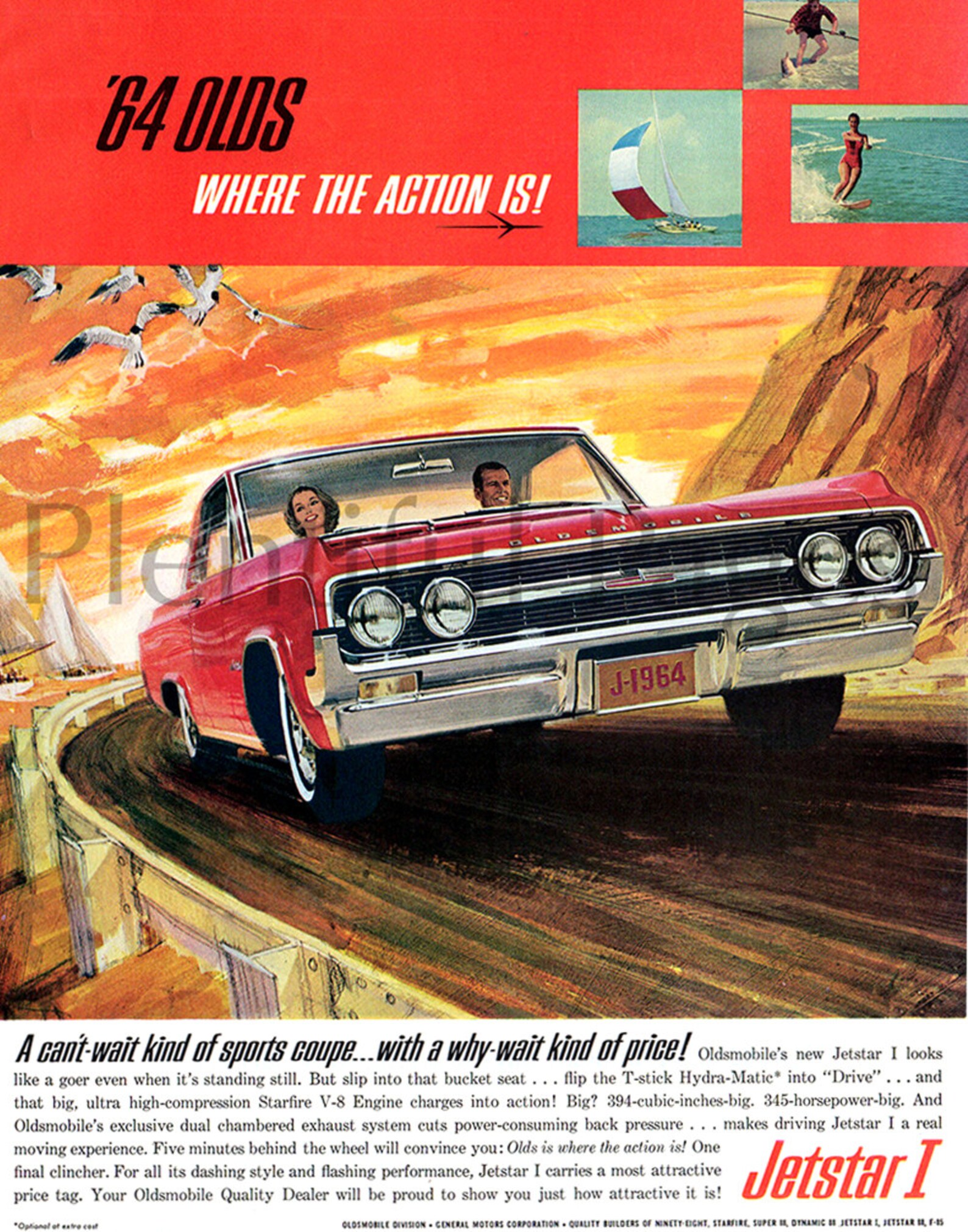 1964 Oldsmobile Jetstar I Vintage Ad Advertising Art - Etsy