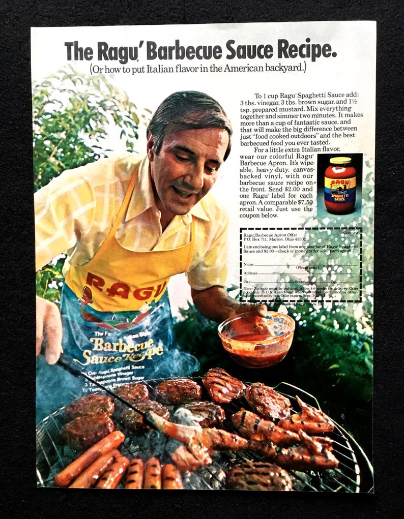 1974 Ragu Spaghetti Sauce Vintage Magazine Ad, Advertising Art, Great ...