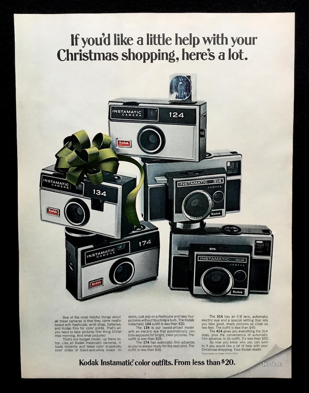 1968 Kodak Instamatic Camera Vintage Ad, Advertising Art, Magazine Ad ...