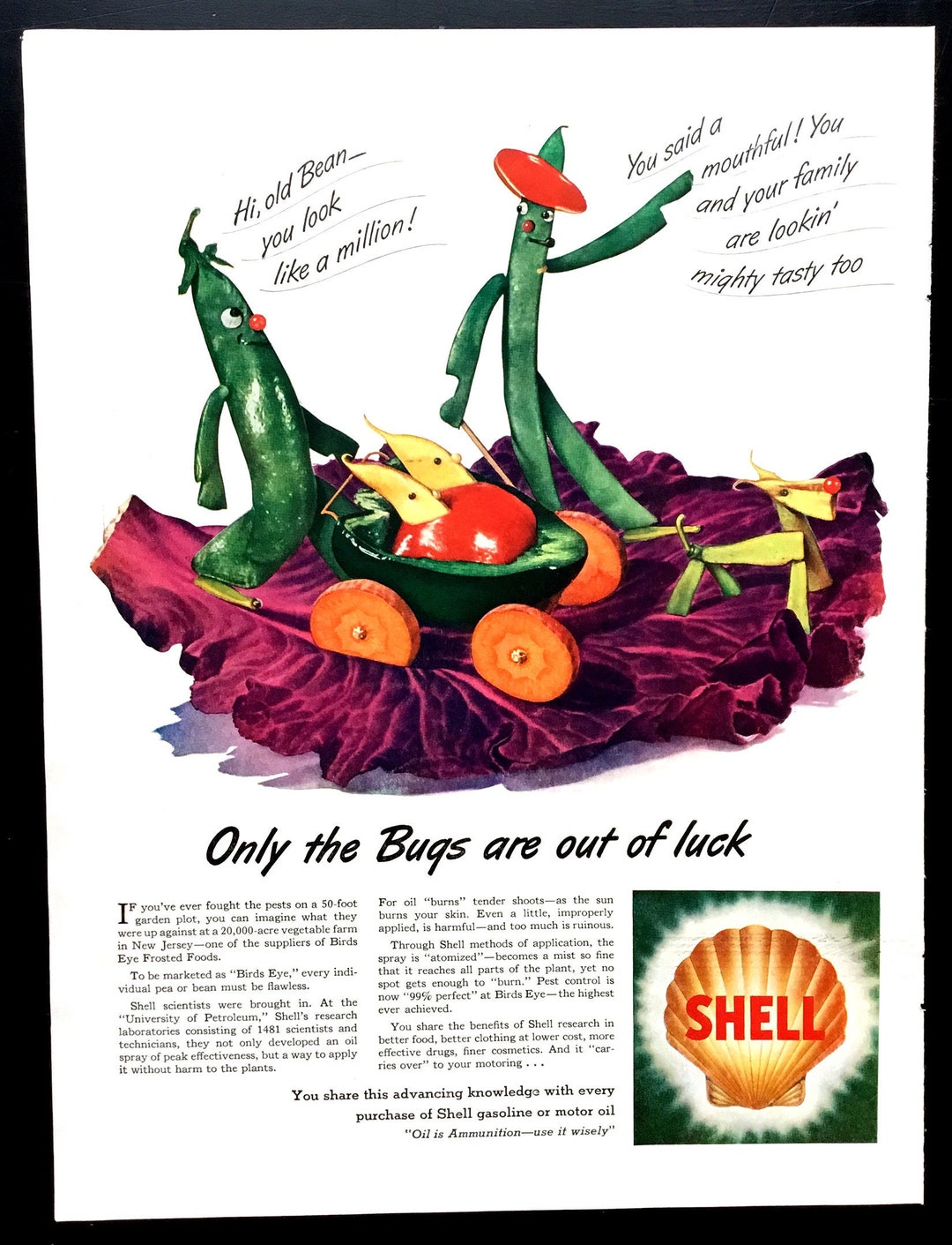 194 Shell Gas Vintage Ad, Advertising Art, Magazine Ad, Print Ad, 1940 ...