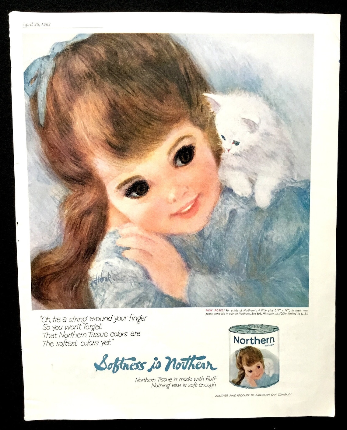 1962 Northern Tissue Vintage Ad Advertising Art Magazine Ad - Etsy
