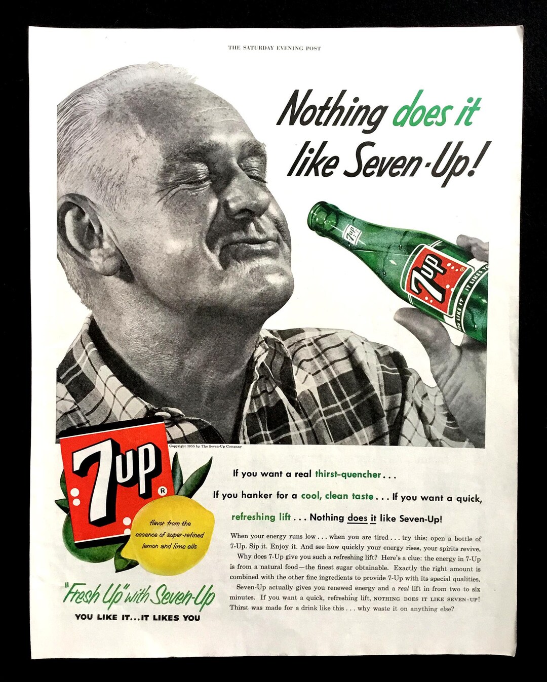 1950s 7-up Ad, Vintage Soda Print, Kitchen Decor - Etsy