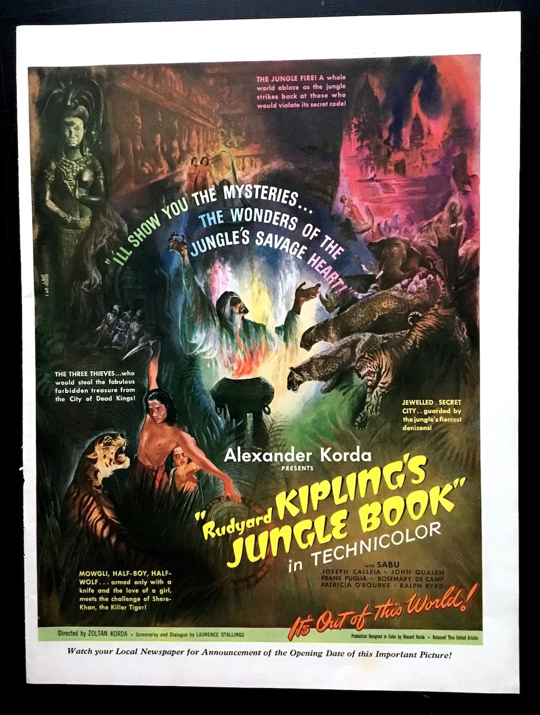 1942 "rudyard Kipling's Jungle Book" Vintage Magazine Ad, Advertising ...