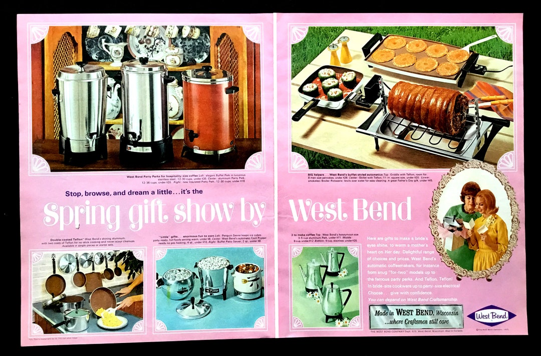 1960s West Bend Cookware Ad, Vintage Kitchen Advertising Art - Etsy