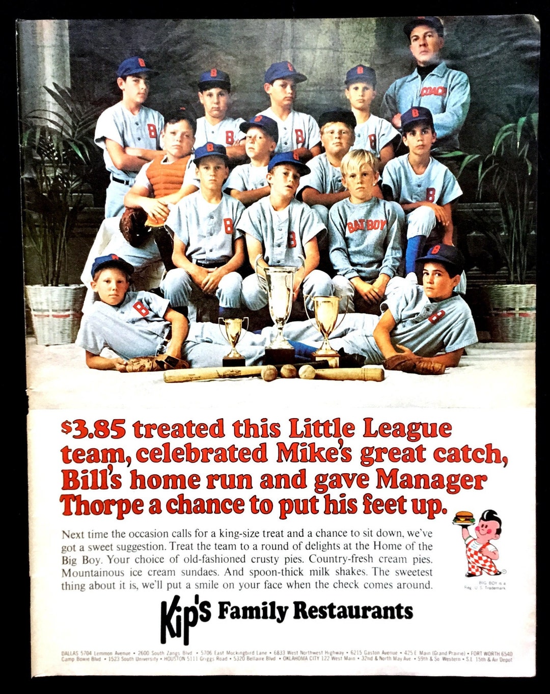 1967 Kip's Family Restaurants Vintage Ad, Advertising Art, Little ...