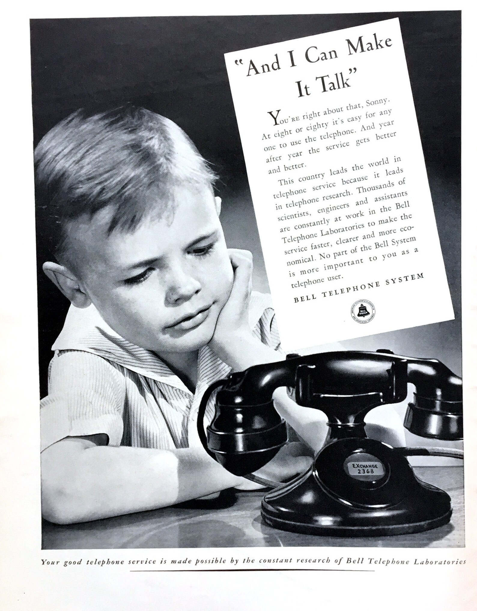 1938 Bell Telephone System Vintage Ad Advertising Art - Etsy